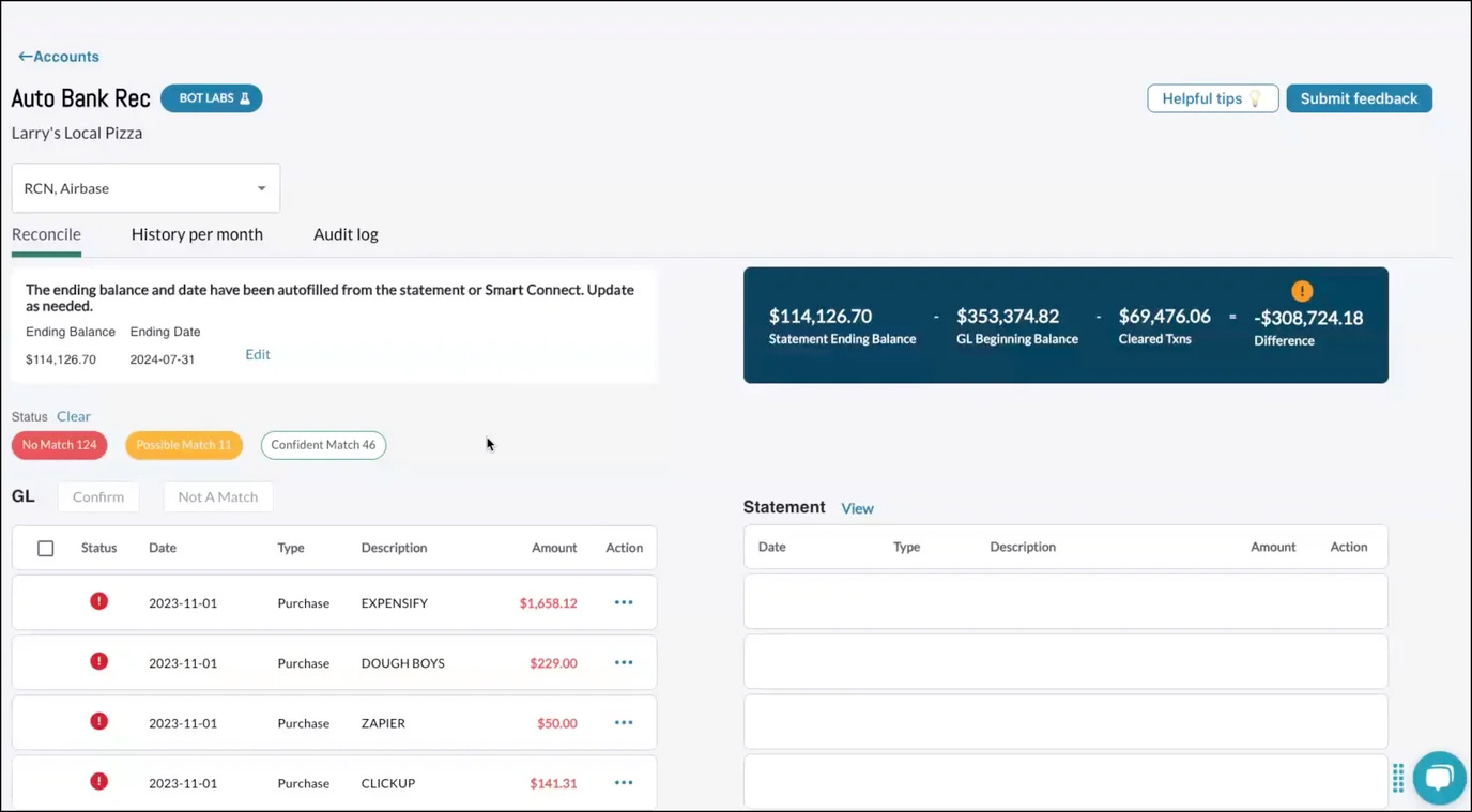 Botkeeper | Auto Bank Rec